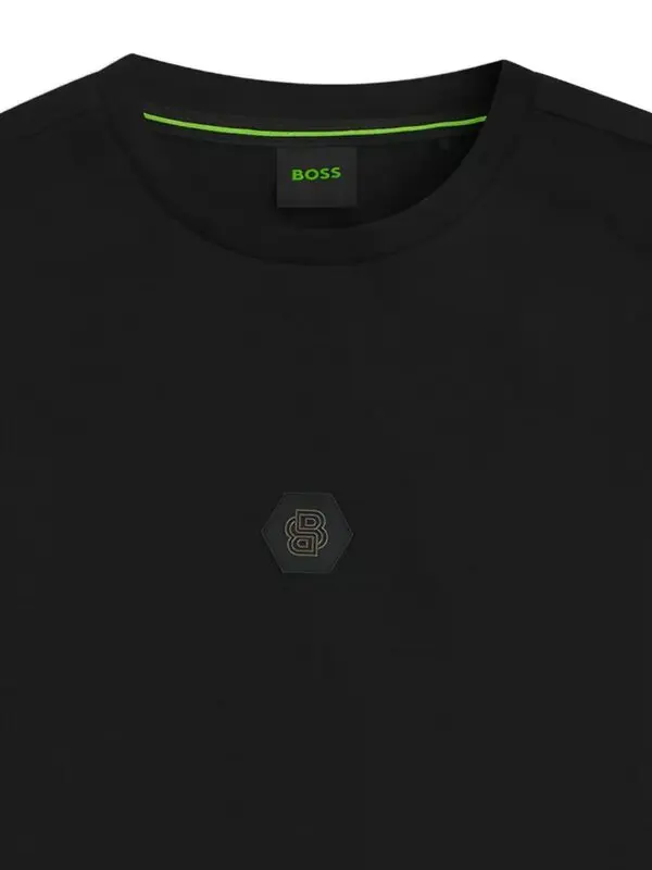 BOSS Sweatshirt With Logo Plaque - Black