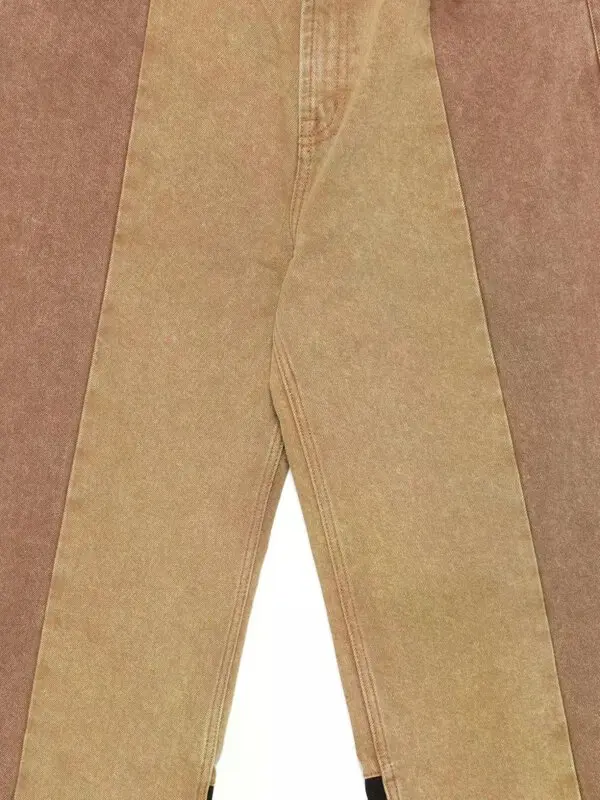 GLASS CYPRESS Patchwork Wide-leg Trousers