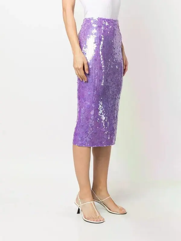 P.a.r.o.s.h Sequin-embellished Pencil Skirt