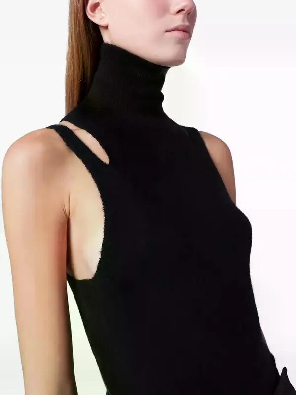 ROBERTO COLLINA Cut-out Turtleneck Top