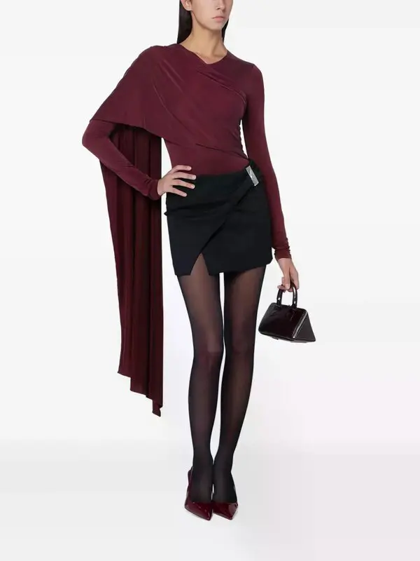 Andamane Xenia Cape-effect Bodysuit - Red