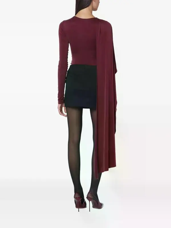 Andamane Xenia Cape-effect Bodysuit - Red