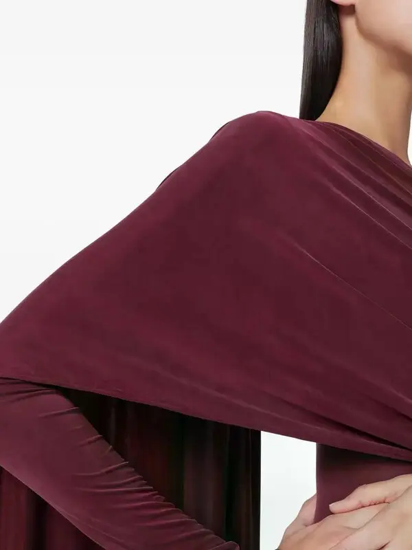 Andamane Xenia Cape-effect Bodysuit - Red