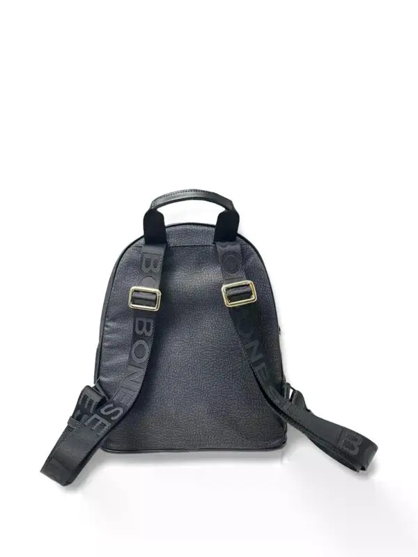 Borbonese Medium Zipped Backpack - Black