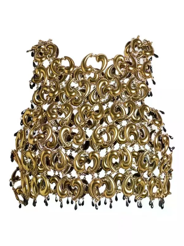 Etro Paisley Chain Crop Top - Neutrals