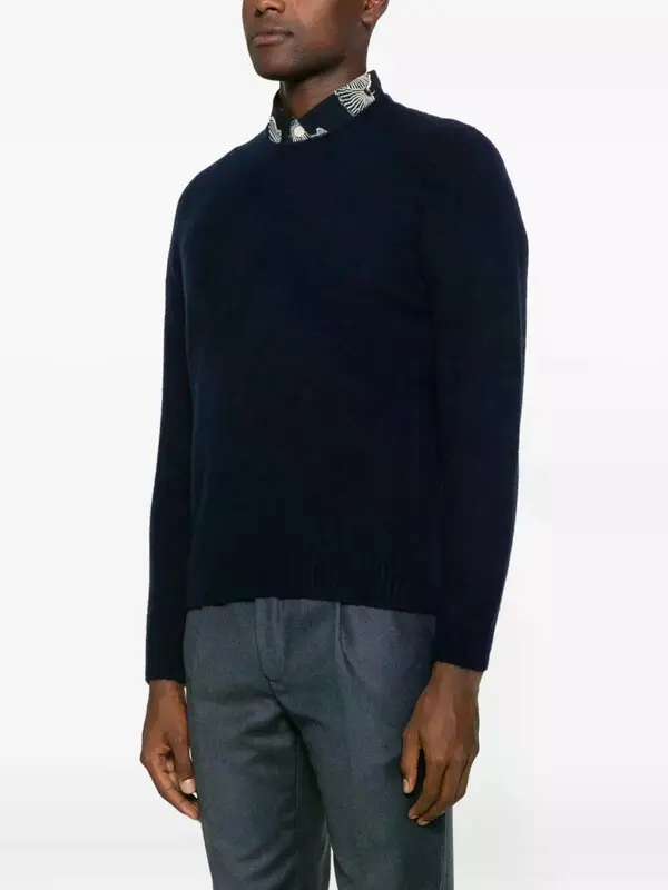 DRUMOHR Cashmere Crew Neck Sweater - Blue