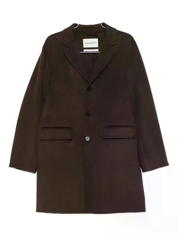 AMARANTO Single-breasted Coat - Brown