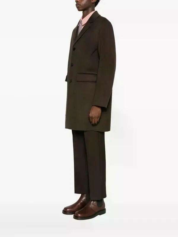 AMARANTO Single-breasted Coat - Brown