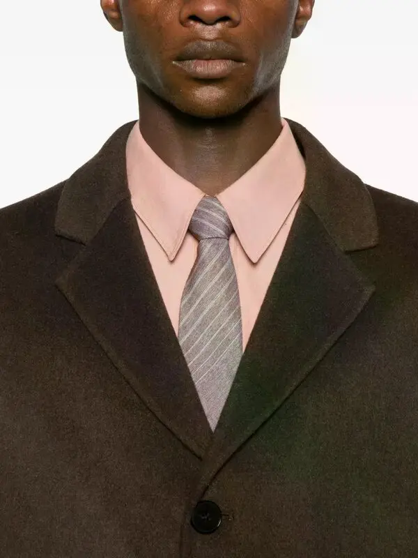 AMARANTO Single-breasted Coat - Brown