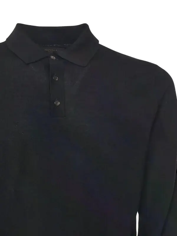 ZANONE Virgin Wool Blend Polo Shirt - Black