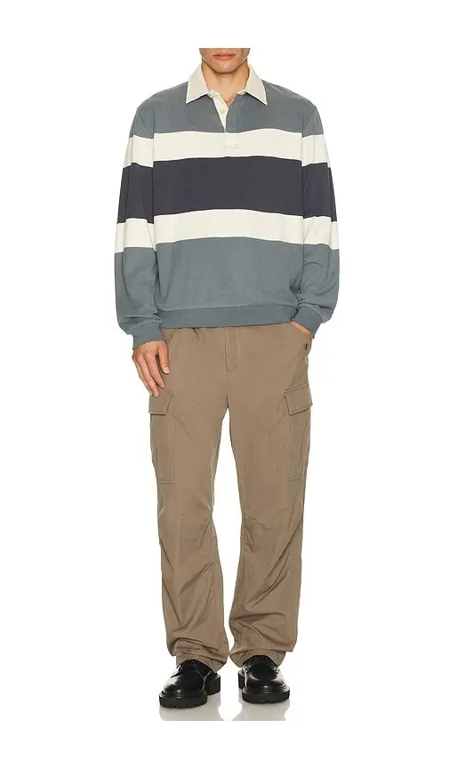 Marine Layer Sueded Rugby Polo In . Also