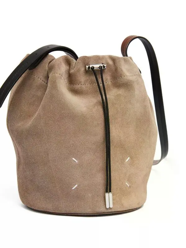 MAISON MARGIELA Drawstring-fastening Suede Bucket Bag