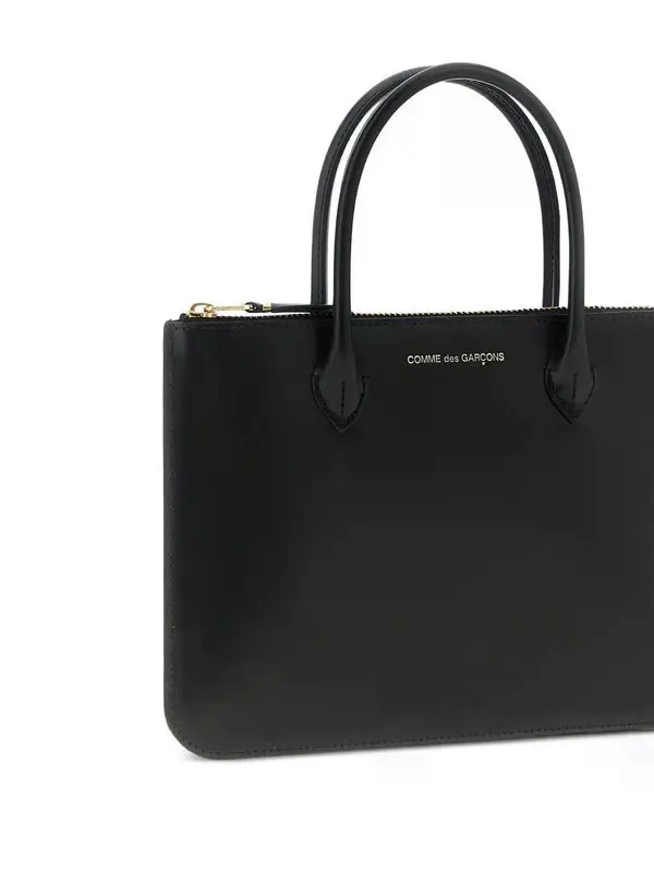 Comme Des Garçons Leather Tote Bag - Black