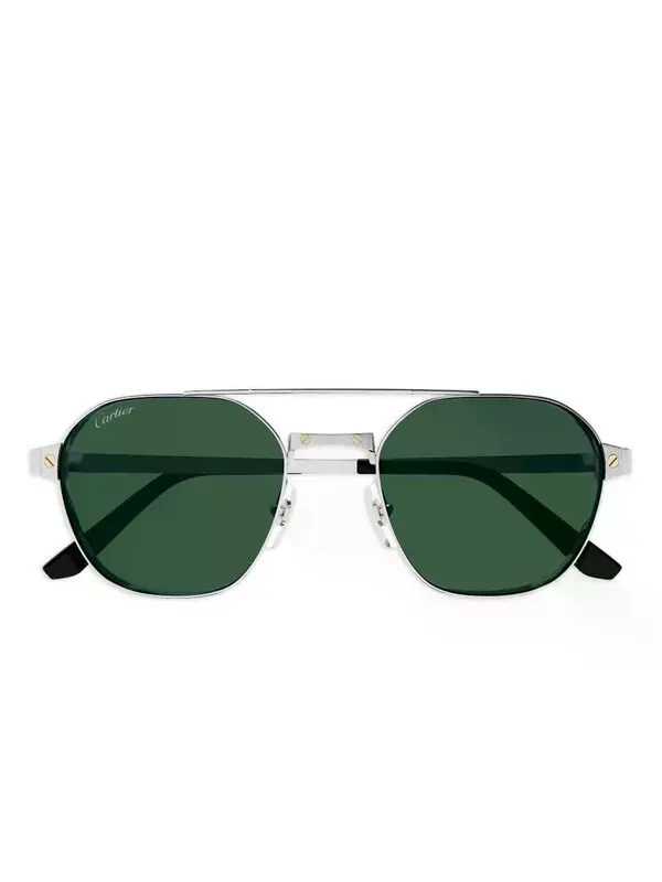 Cartier Pilot-frame Sunglasses - Silver