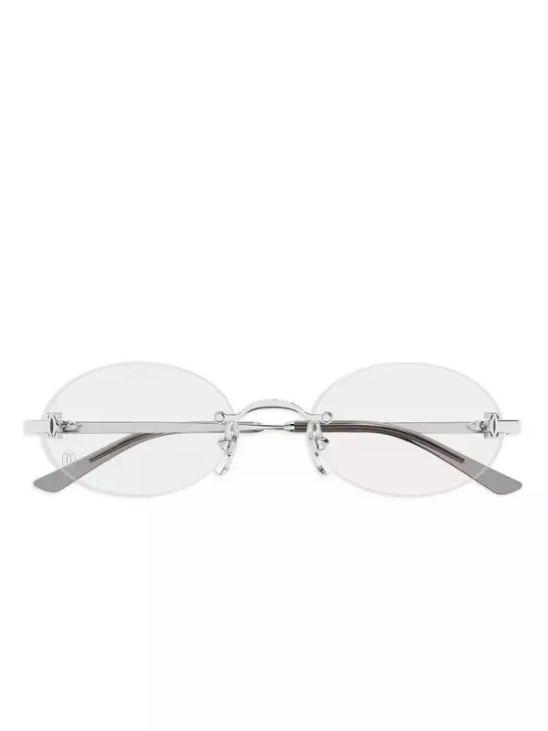 Cartier Oval-frame Eyeglasses - Silver