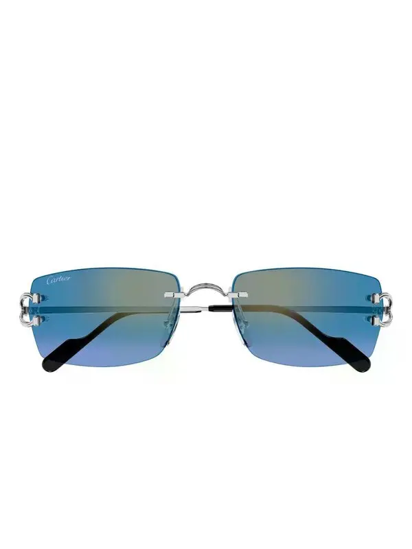 Cartier Rimless Rectangle Sunglasses - Grey