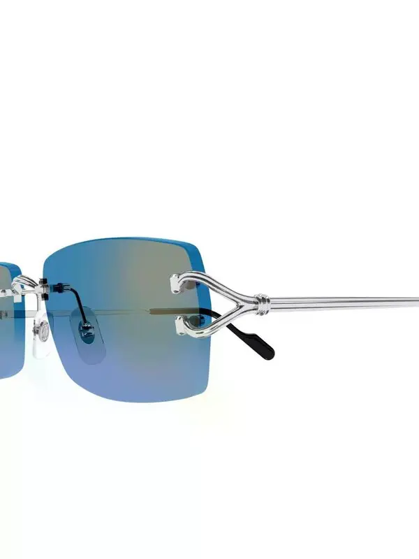 Cartier Rimless Rectangle Sunglasses - Grey