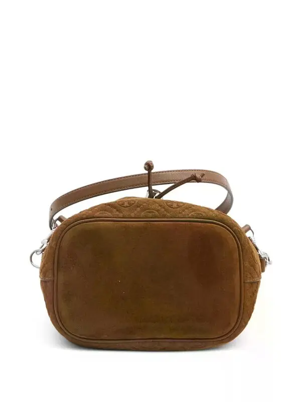 Tory Burch Monogram Suede Bucket Bag