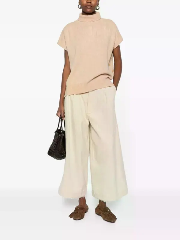 A TENTATIVE ATELIER Roll-neck Short Sleeve Sweater