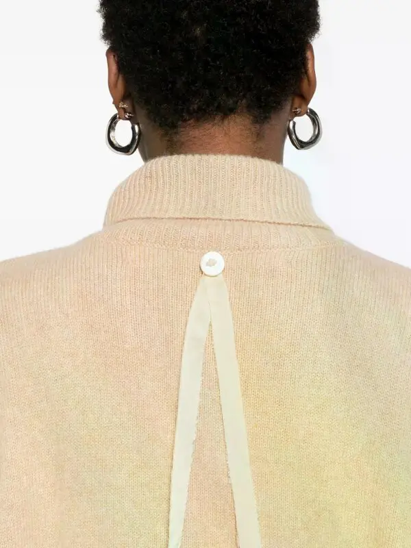 A TENTATIVE ATELIER Roll-neck Short Sleeve Sweater