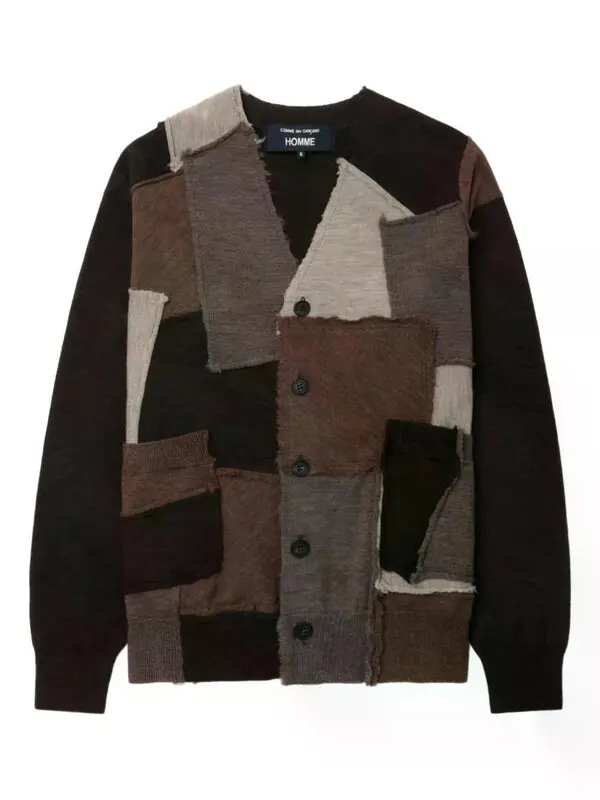 Comme Des Garçons Patchwork Button Cardigan