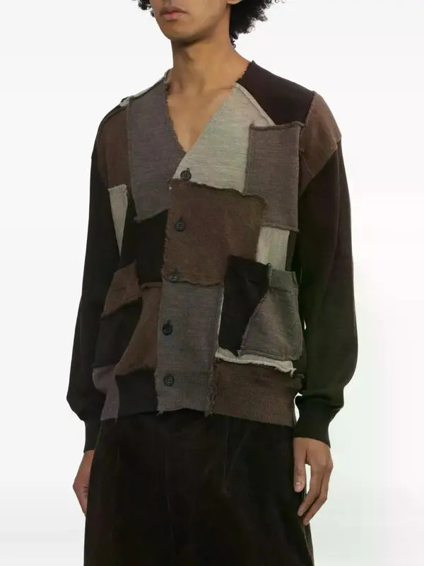 Comme Des Garçons Patchwork Button Cardigan