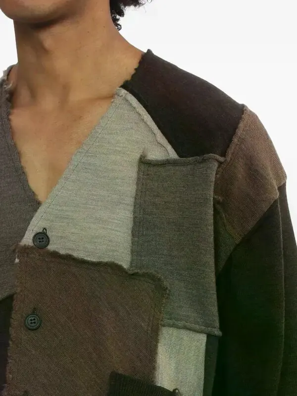 Comme Des Garçons Patchwork Button Cardigan