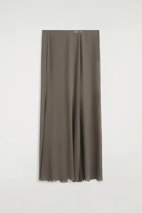 Cos Sheer Maxi Skirt - Gray