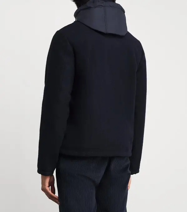 Aspesi Wool Hooded Jacket - Navy