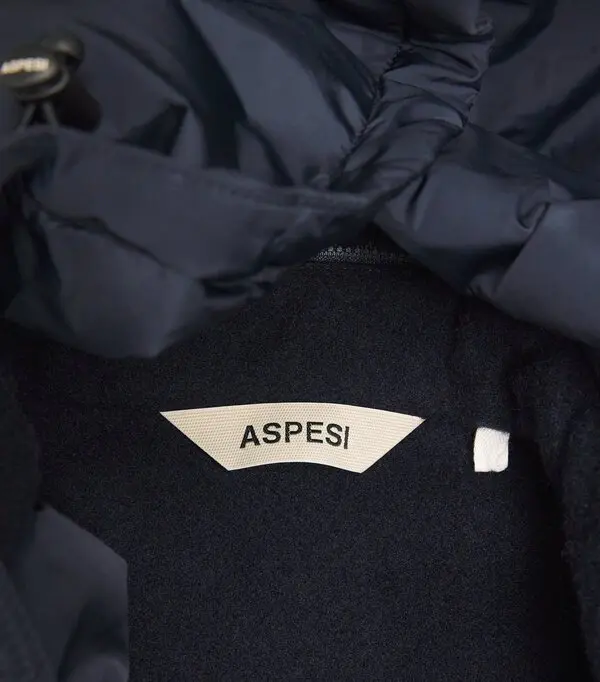 Aspesi Wool Hooded Jacket - Navy
