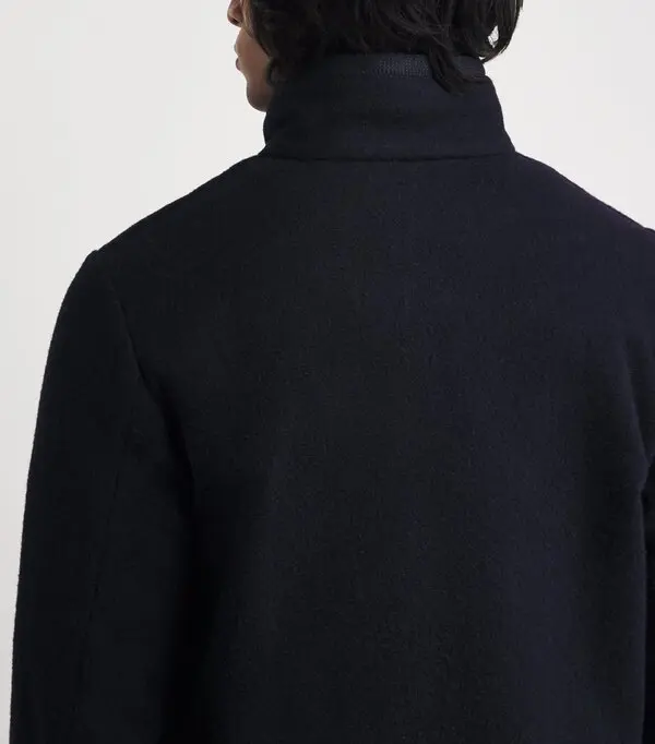 Aspesi Wool Hooded Jacket - Navy
