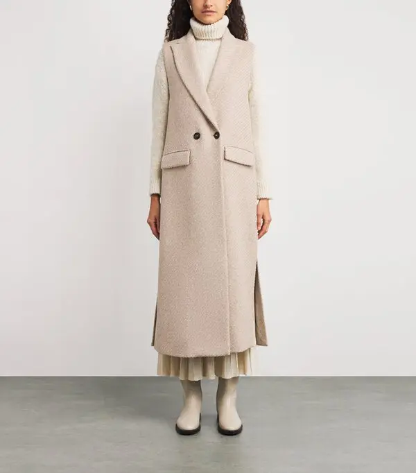 Eleventy Sleeveless Woven Coat