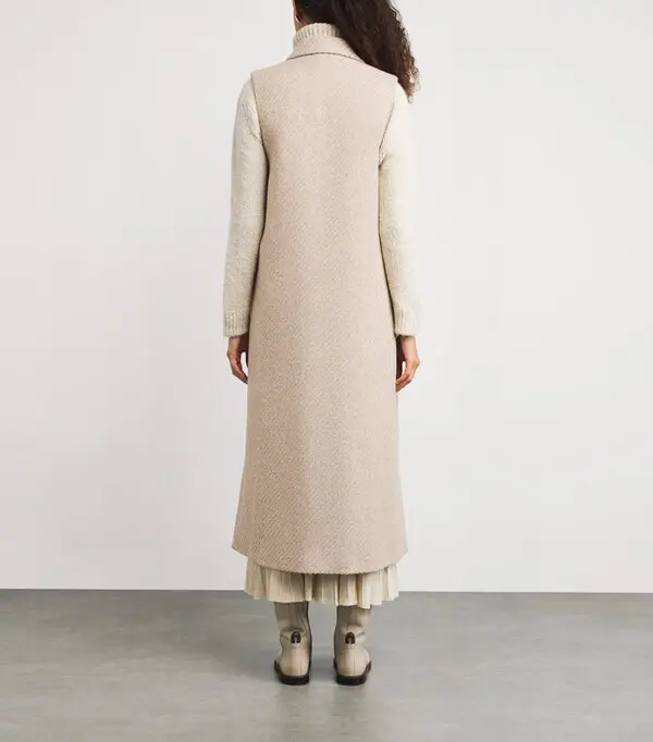 Eleventy Sleeveless Woven Coat