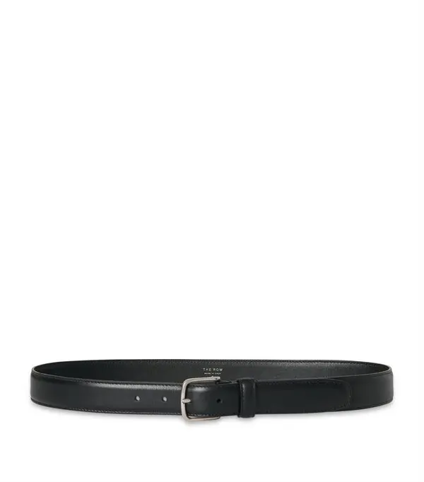 THE ROW Classic Leather Belt - Black