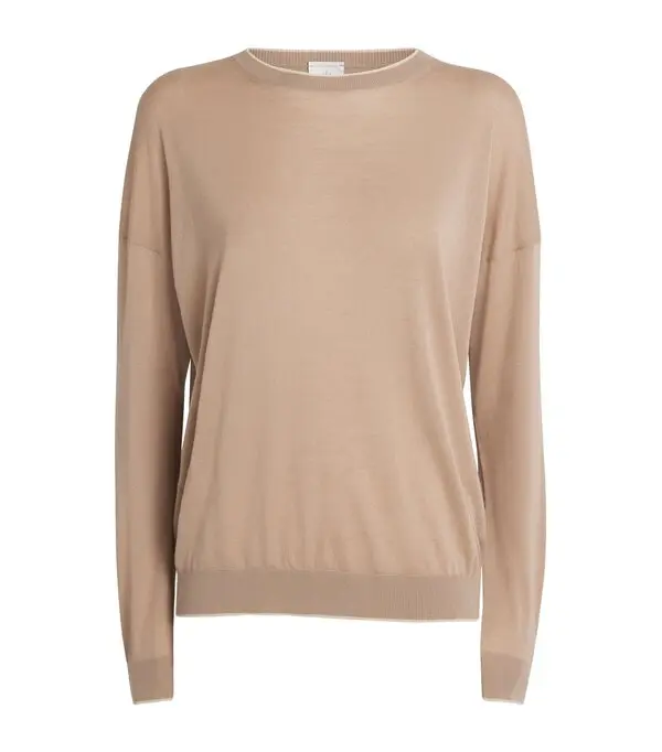 Eleventy Wool Crew-neck Top