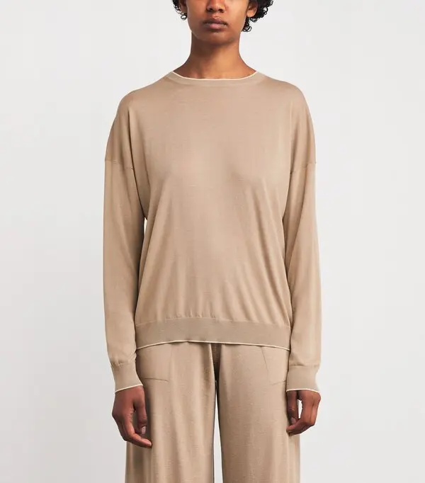 Eleventy Wool Crew-neck Top