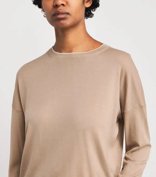 Eleventy Wool Crew-neck Top