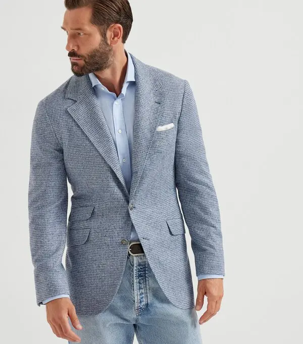 Brunello Cucinelli Silk-wool-cashmere Deconstructed Blazer
