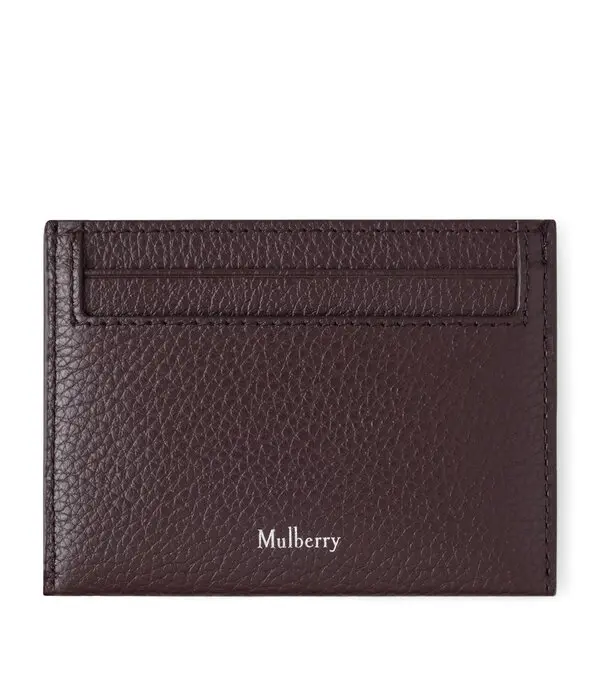 Mulberry Grained Leather Card Holder - Black