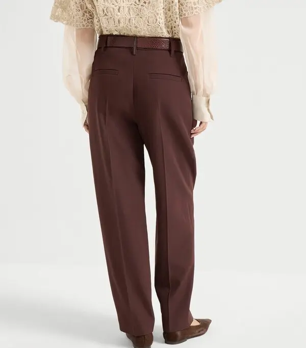 Brunello Cucinelli Virgin Wool-cotton Slouchy Trousers