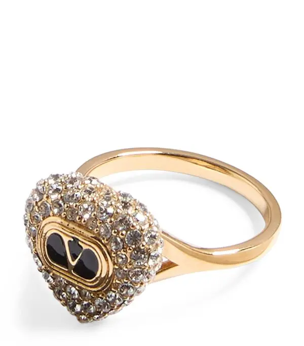 Valentino Garavani Embellished Heart Ring - Gold