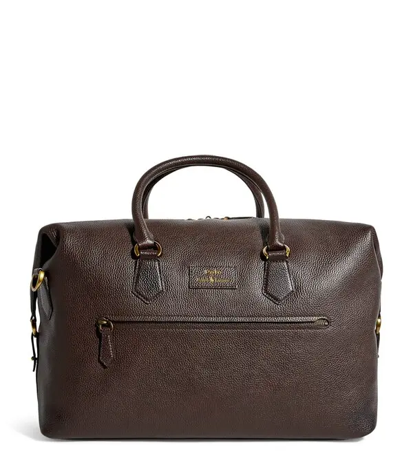 Polo Ralph Lauren Grained Leather Duffle Bag - Brown