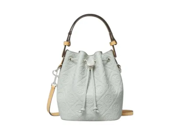 Tory Burch T Monogram Pebble Mini Bucket Bag
