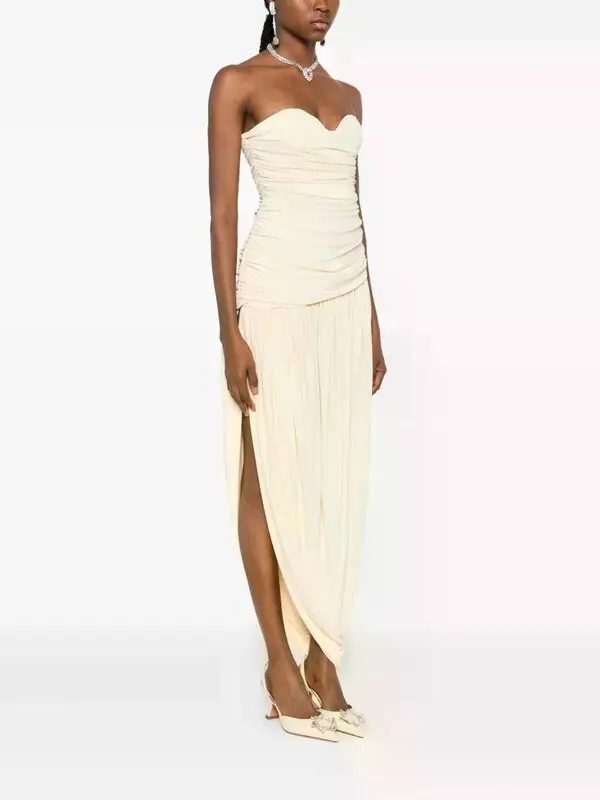 Magda Butrym Draped Open-leg Midi Dress