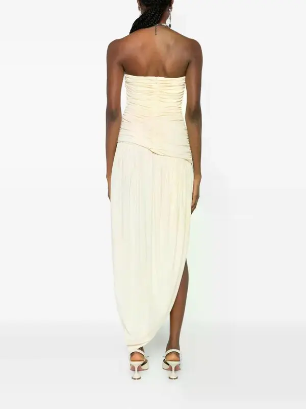 Magda Butrym Draped Open-leg Midi Dress