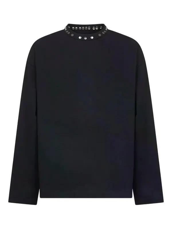 JIL SANDER Metal-stud Crew-neck Top