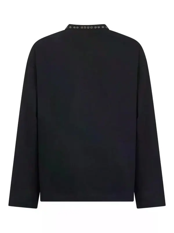 JIL SANDER Metal-stud Crew-neck Top