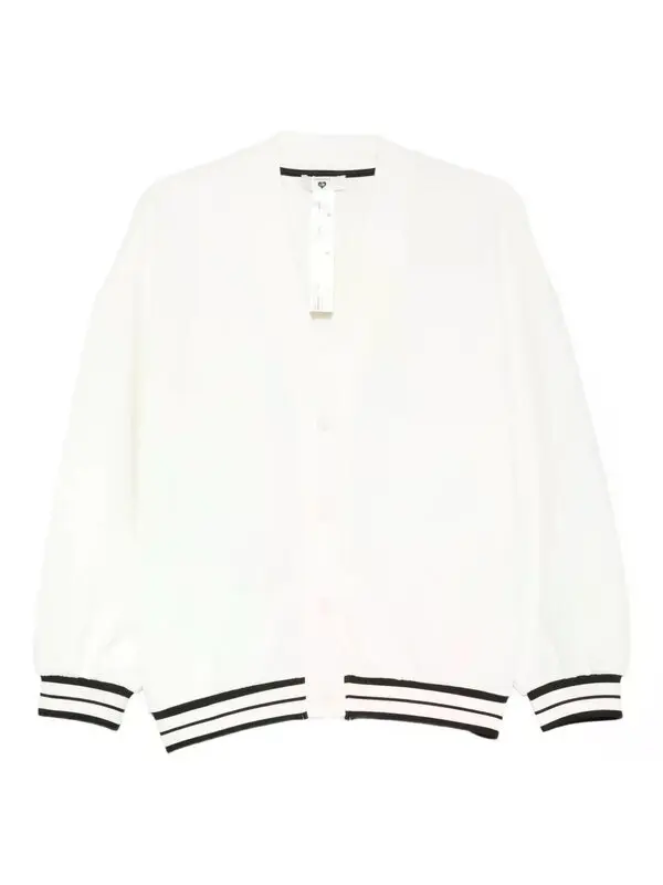 TWINSET Striped-trim Cardigan - White