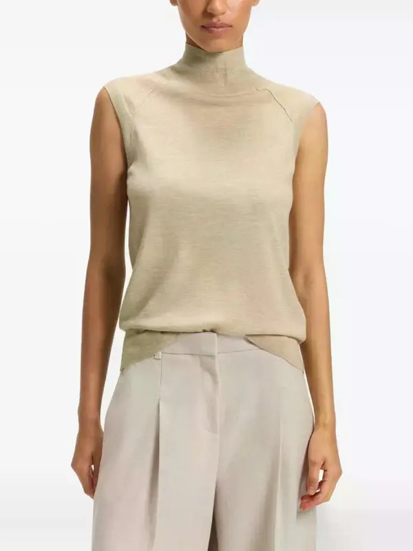BOSS High-neck Sleeveless Top