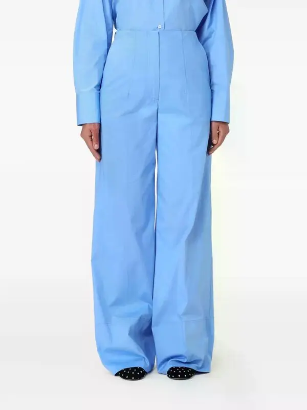 MSGM High-waisted Wide Leg Trousers